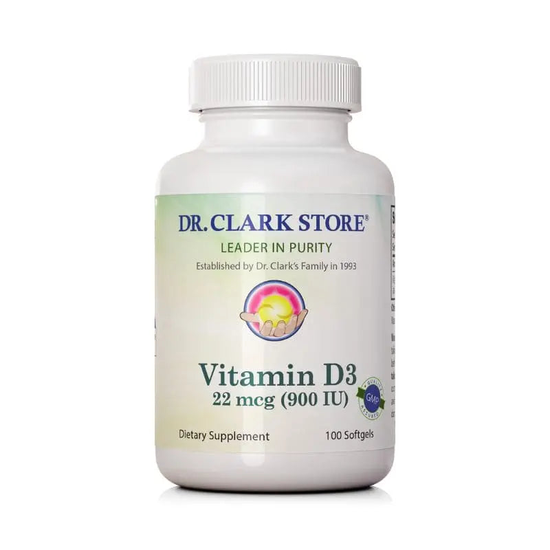 Vitamin D3, 900 IU 100 softgels (Soy Free) – Dr. Clark Store